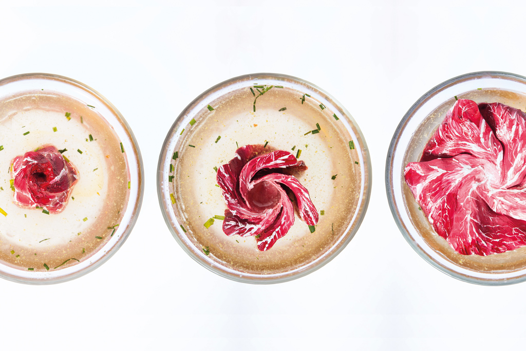 Meat Flower in Broth - Bistro In Vitro